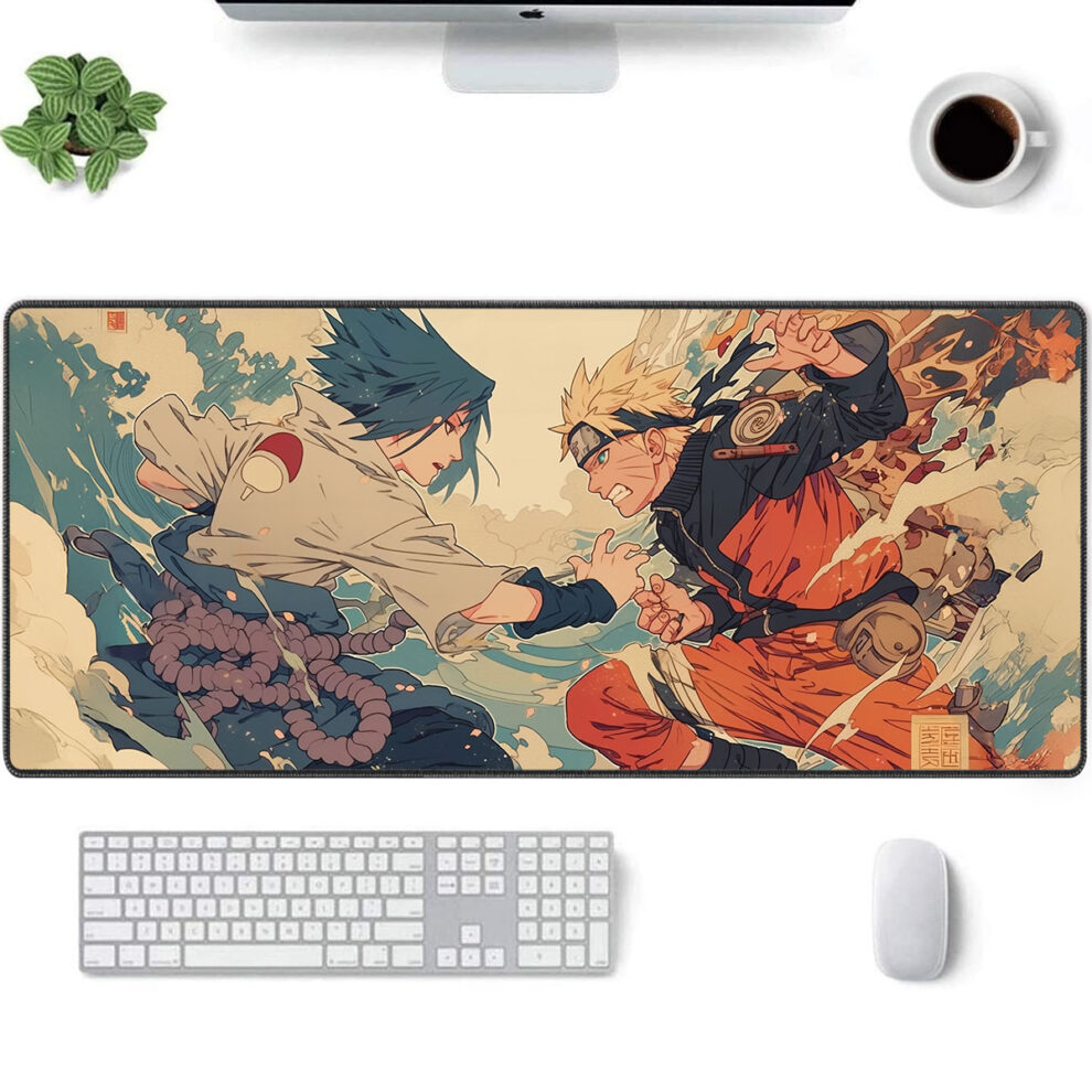 Naruto Uzumaki Vs Sasuke Uchiha Epic Battle Mouse Pad Desk Mat