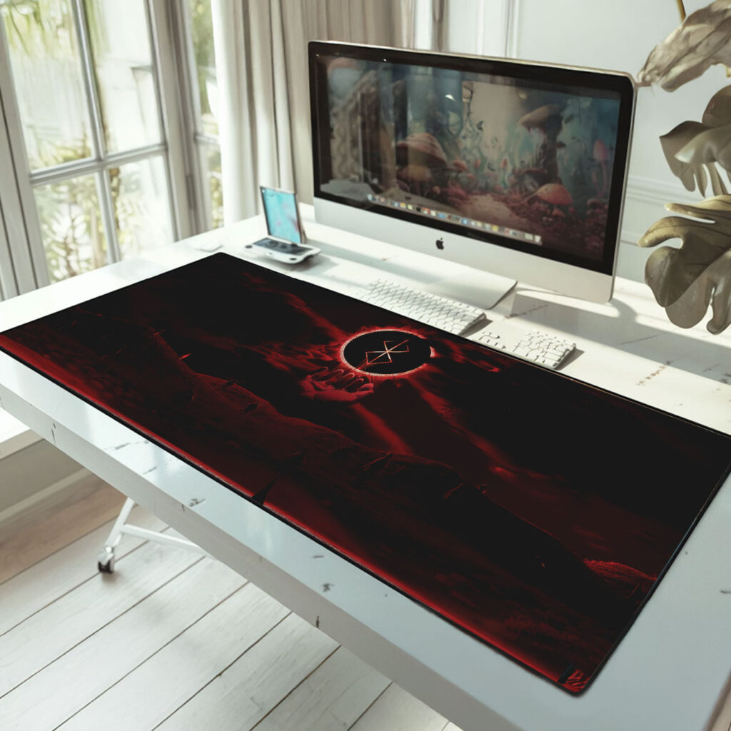 Berserk Eclipse Blood Moon Hand Symbol Mouse Pad