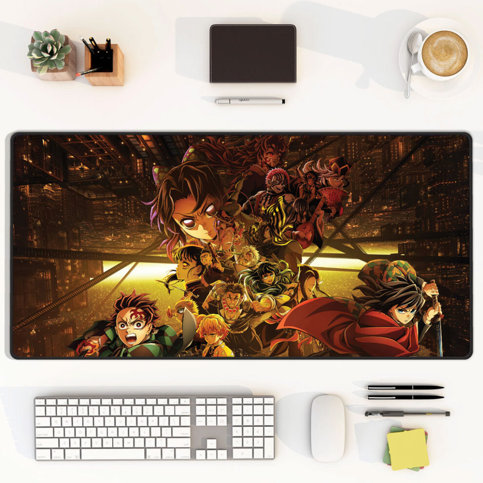 Demon Slayer Full Cast Battle Mouse Pad Large Size | NEKO Mouse Pads Store