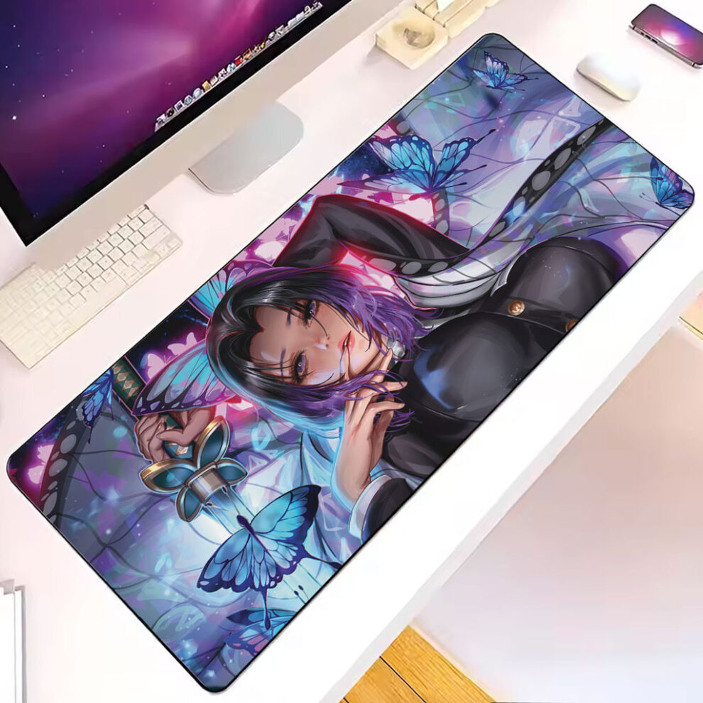 Demon Slayer Shinobu Mouse Pad Butterfly | NEKO Mouse Pads Store