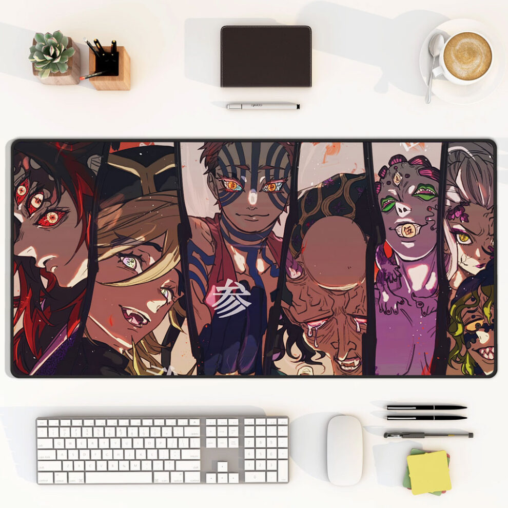 Demon Slayer Upper Moons Gaming Desk Mouse Pad | NEKO Mouse Pads Store