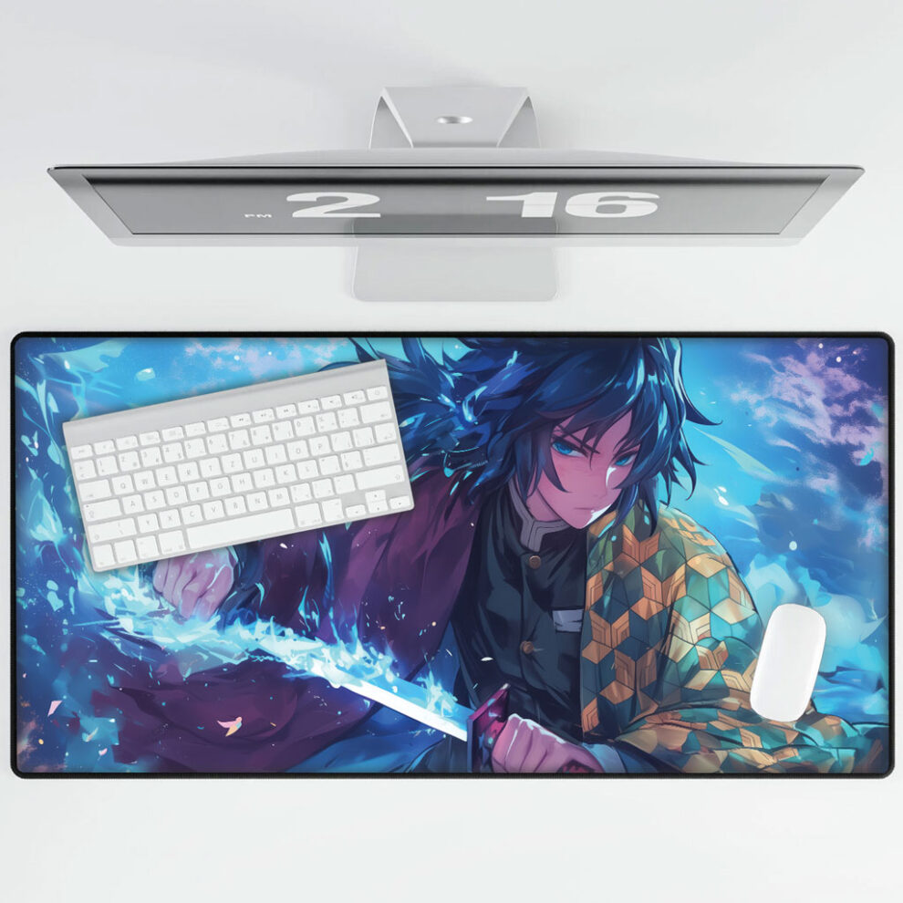 Giyu Tomioka Water Hashira Big Computer Mouse Pad | NEKO Mouse Pads Store