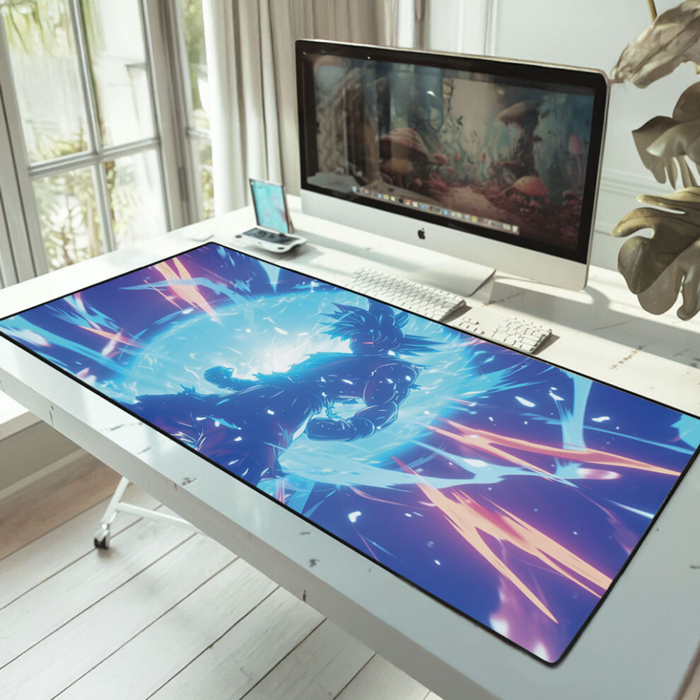 Goku Ultra Instinct Awakening Aura Desk Mat - Dragon Ball Mouse Pad For ...